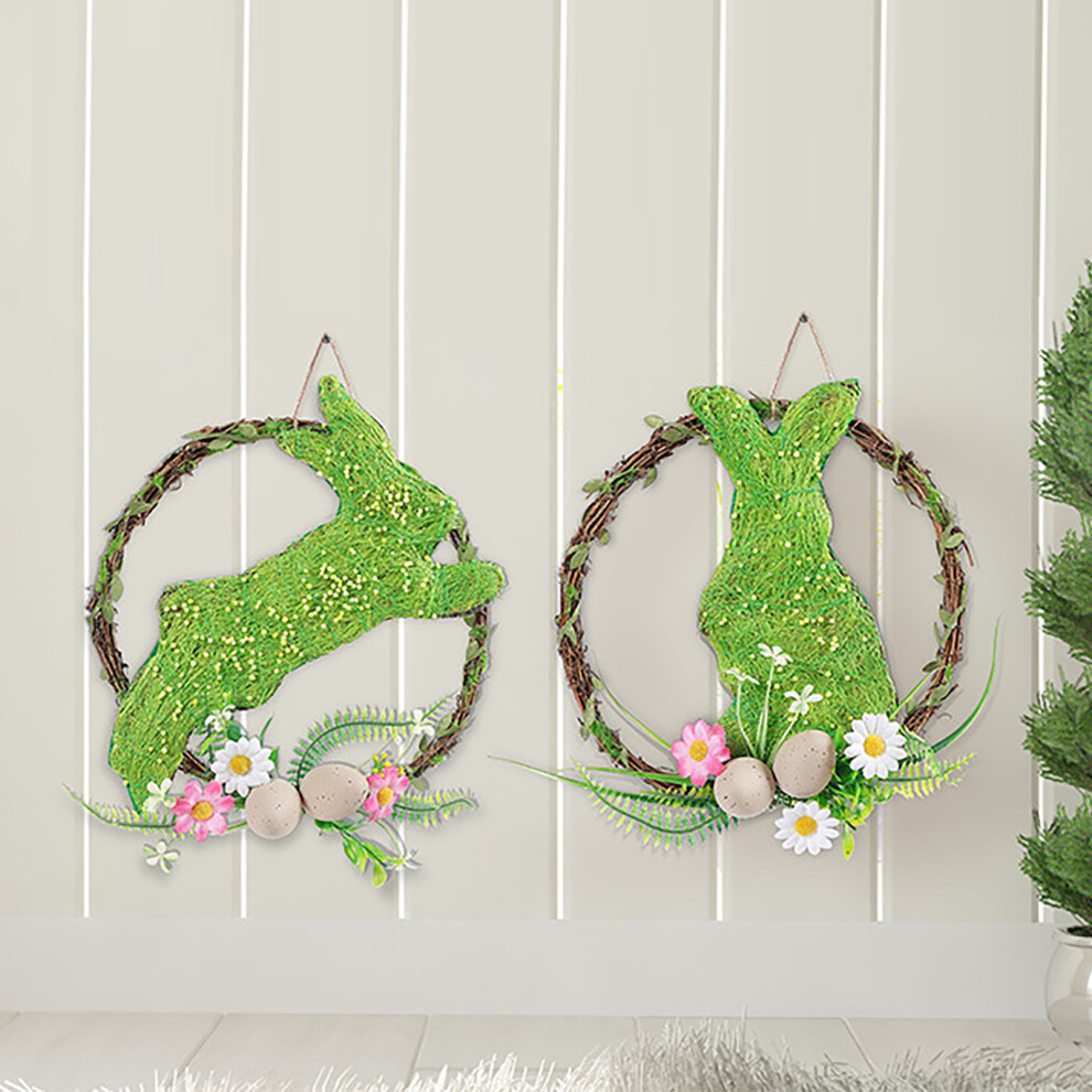 Linda decoração de primavera, alegre guirlanda de Páscoa de 25 cm com ...