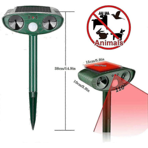 Ultrasonic Rodent Repellent with Motion Sensor, Waterproof Outdoor Cat ...