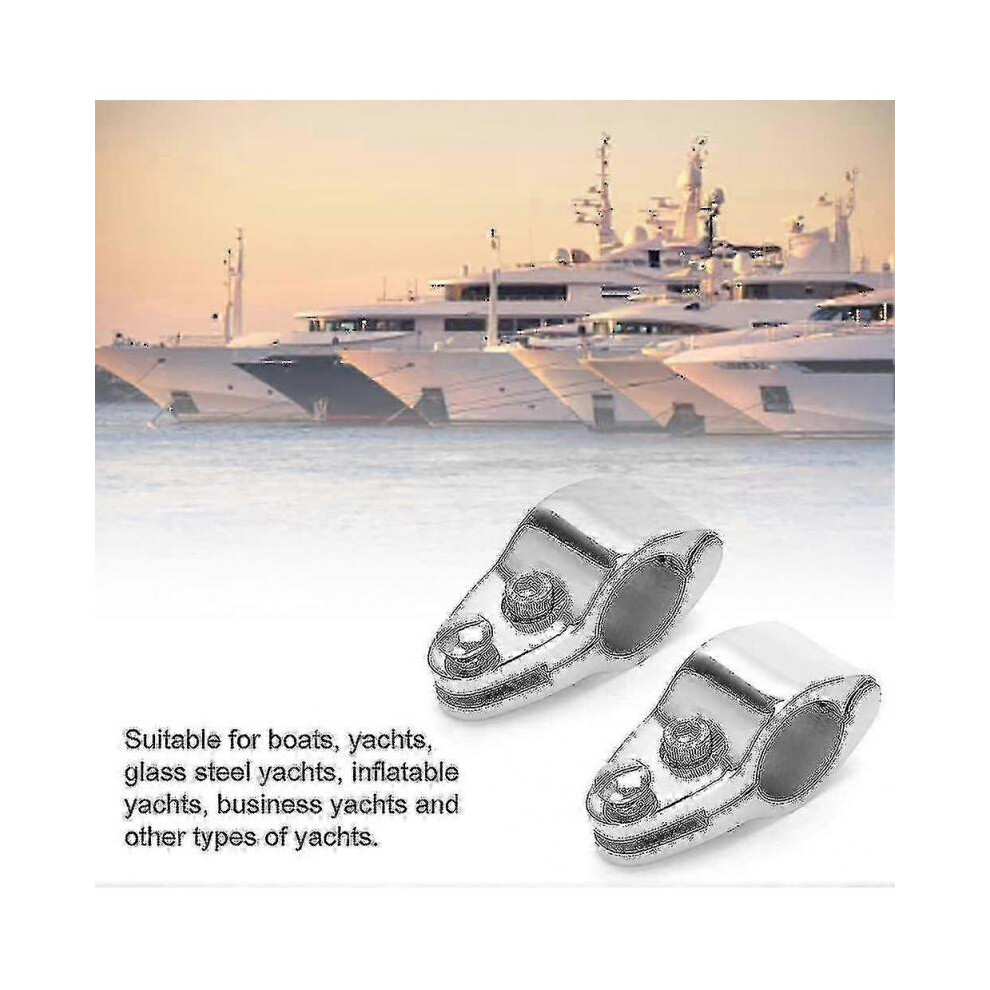 (30mm) 2 Pieces 316 Stainless Steel Marine Pipe Clamps Boat Top Hinge ...