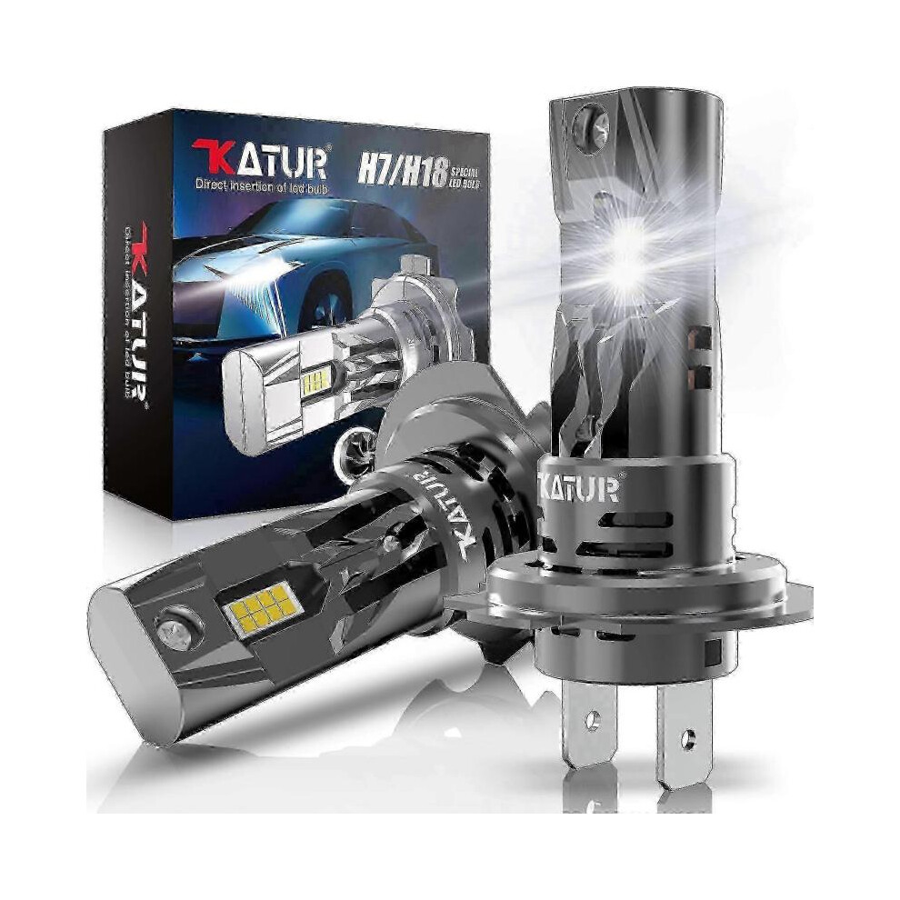 Katur H7 LED Headlight Bulbs 80W 16000LM Car Conversion Kit Halogen ...