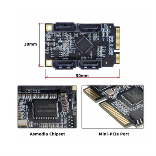 A+E PCI Express Mini PCI-E PCI Express PCI-E to 4 Ports 3.0 on OnBuy