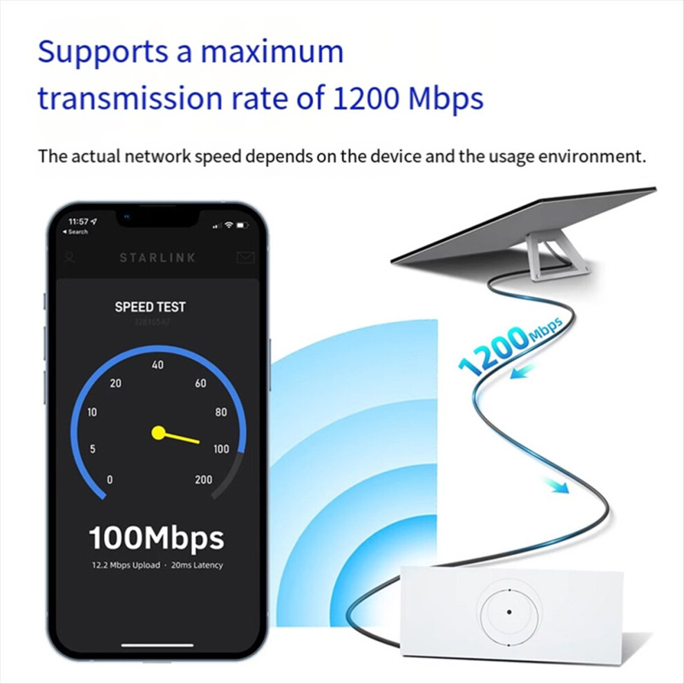 Câble Ethernet Gen4 Mini Cable V4 vers RJ45 5 m 1200 Mbps on OnBuy