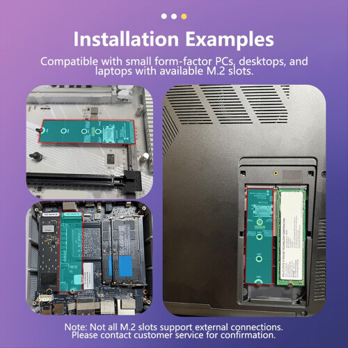 For OCuLink SFF 8612 to M.2 for NVMe M-Key SSD SFF-8612 Female Riser on ...
