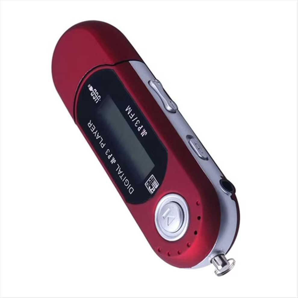 Lecteur MP3 portable USB multifonction rouge avec écran LCD et radio FM ...
