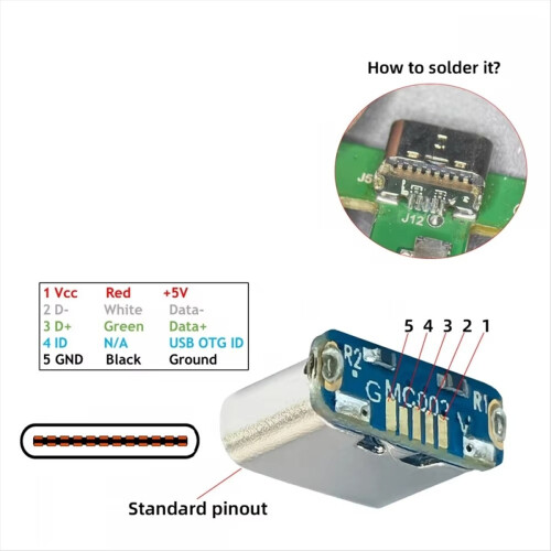 10Pcs USB Connector Type C Female Jack 5Pin SMD SMT Type-C Socket on OnBuy