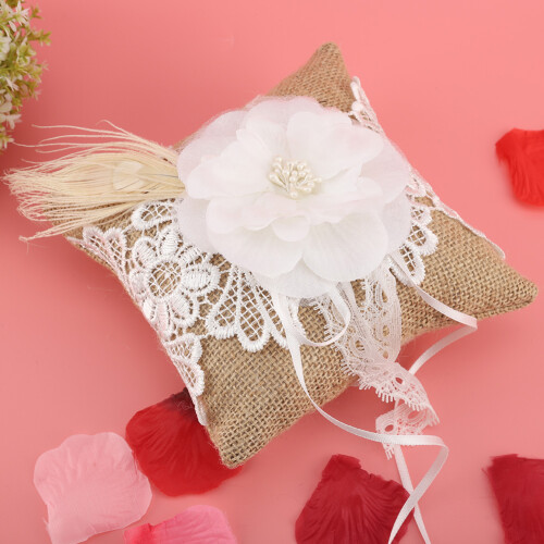 Cojín para anillos atemporal para la boda de tus sueños, elegantemente ...