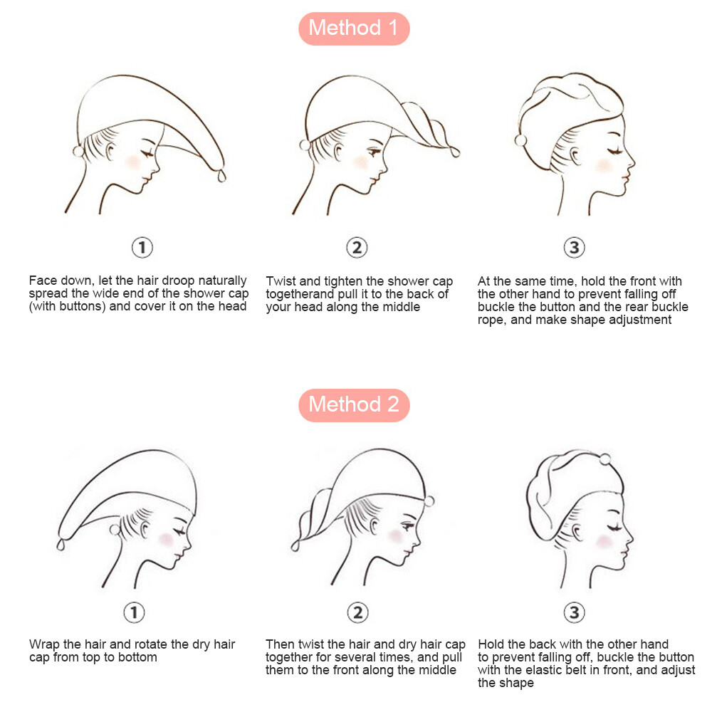 Solution de séchage des cheveux en microfibre, turban léger à séchage ...