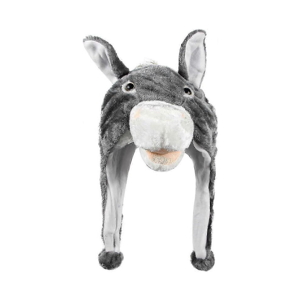 Animal shaped hat, one size fits all, with ear flaps that can be ...