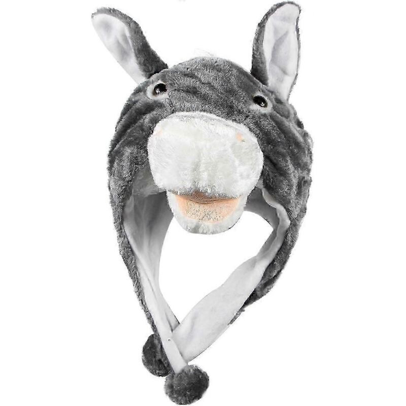 Animal shaped hat, one size fits all, with ear flaps that can be ...