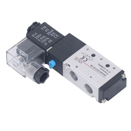 Electroválvula neumática PT1/4 de 5 vías y 2 posiciones, CA 220 V para ...