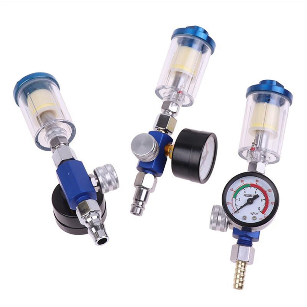 Pneumatic Spray Gun Air Regulator Gauge Water Trap Filter Tool US Adap ...
