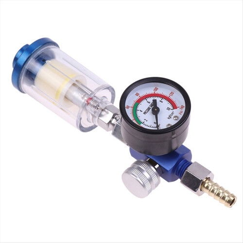 Pneumatic Spray Gun Air Regulator Gauge Water Trap Filter Tool US Adap ...