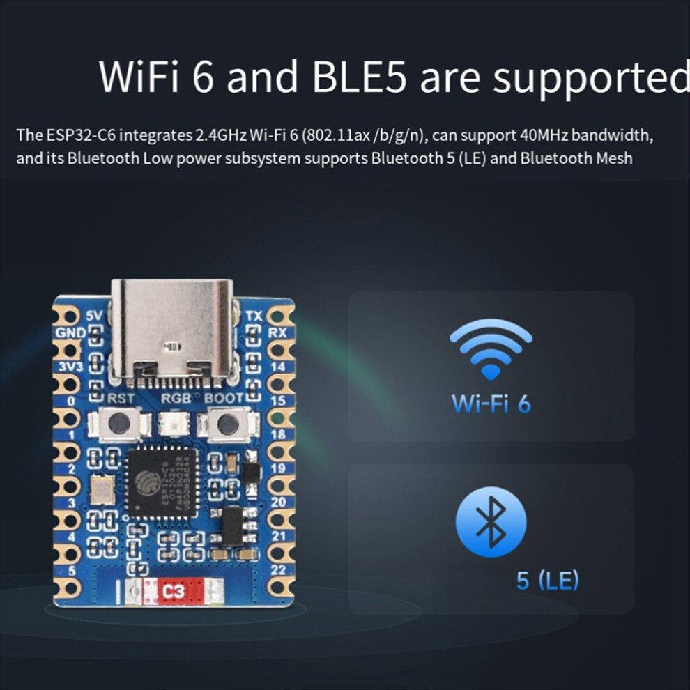 Scheda di sviluppo Esp32 C6 Zero M Wifi 6 Modulo Esp32 Mini Doppio ...