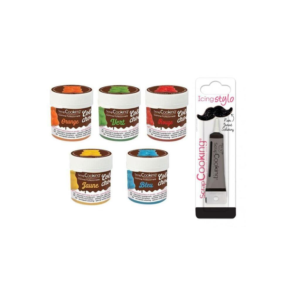 5 colorants alimentaires liposolubles + Stylo de glaçage noir on OnBuy