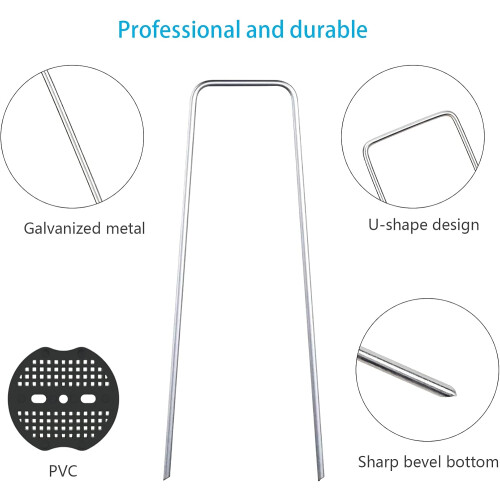 Garden Solutions, Heavy Duty Galvanized Lawn Stake With Sharp Ends ...