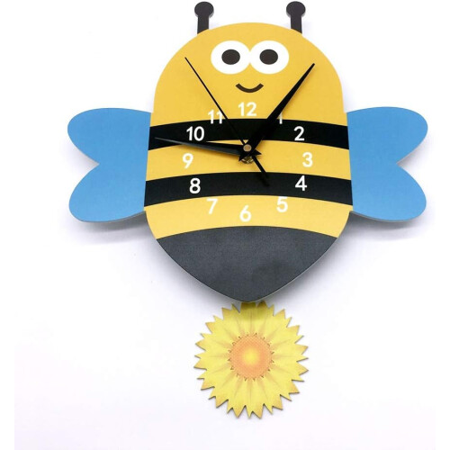 Reloj de pared creativo para armar, péndulo acrílico con abeja móvil ...