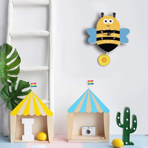 Reloj de pared creativo para armar, péndulo acrílico con abeja móvil ...