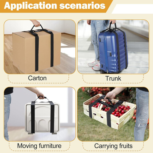 (grey192cm) Heavy Object Straps For Safe Heavy Box Lifting Nylon Stable ...