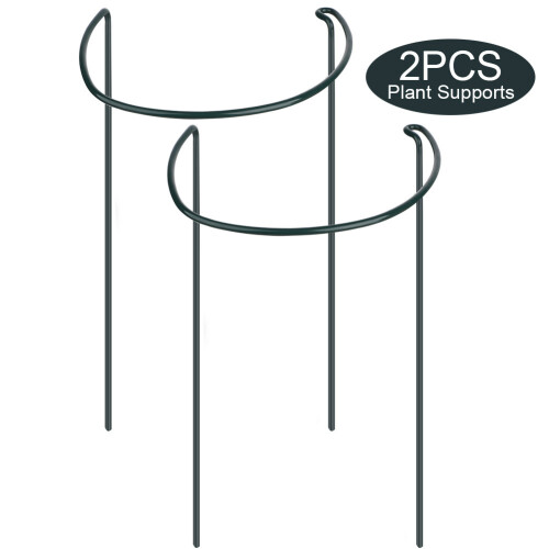 Aro de soporte semicircular de alambre, estacas de soporte para plantas ...