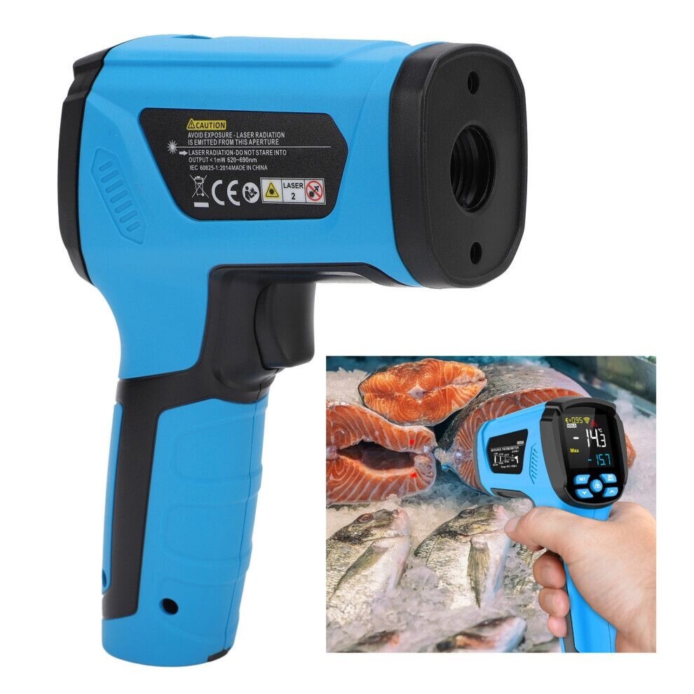 Thermomètre infrarouge IR05A avec écran LCD couleur, sonde de type K ...