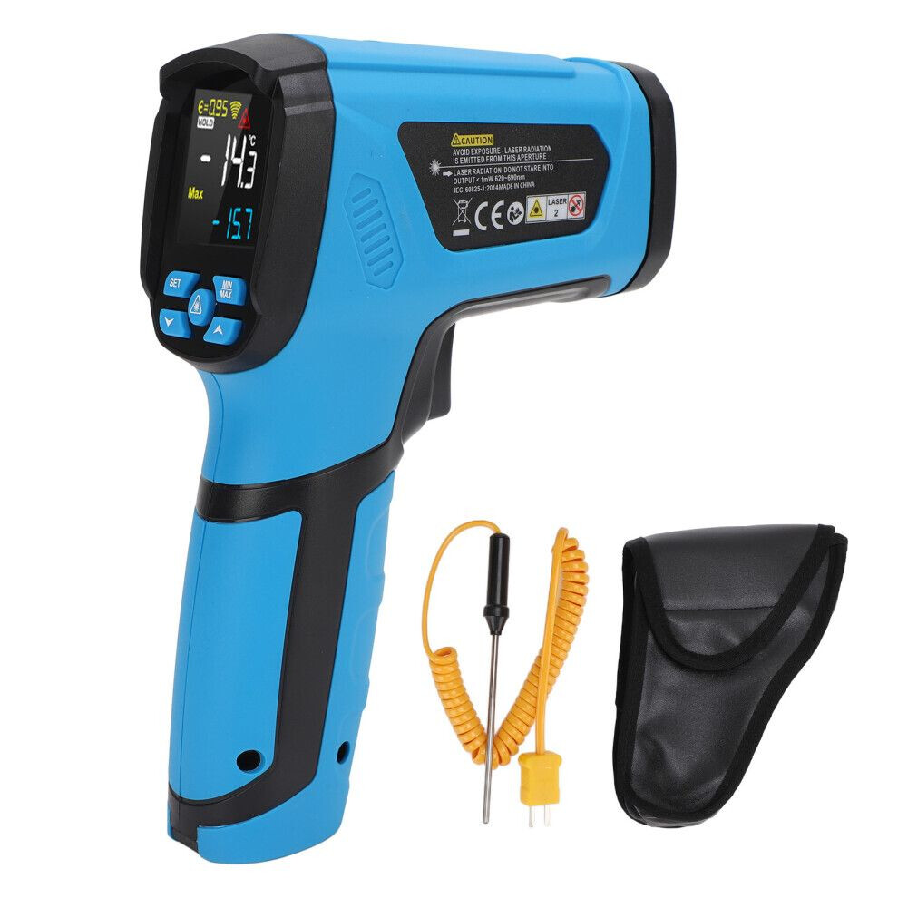 Thermomètre infrarouge IR05A avec écran LCD couleur, sonde de type K ...