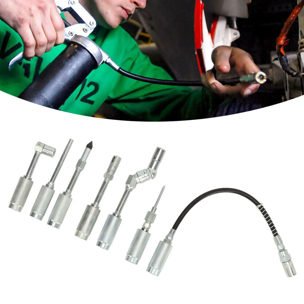 Kit de 7 raccords de graissage en acier avec connecteurs à 90 et ...