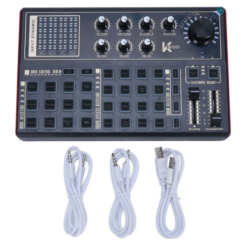 Mezclador de sonido en vivo para computadora con efectos y luces LED ...