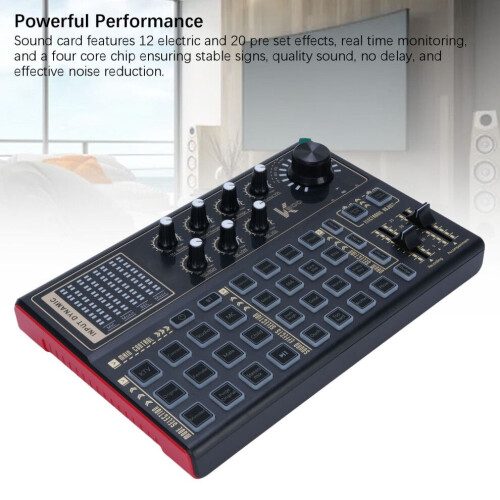 Mezclador de sonido en vivo para computadora con efectos y luces LED ...