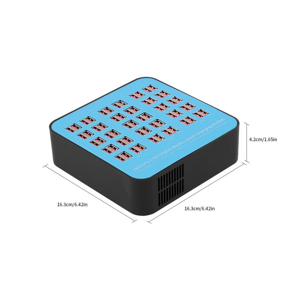 Multiport-USB-Ladestation mit 60 Anschlüssen – Smart Dock für Familie ...