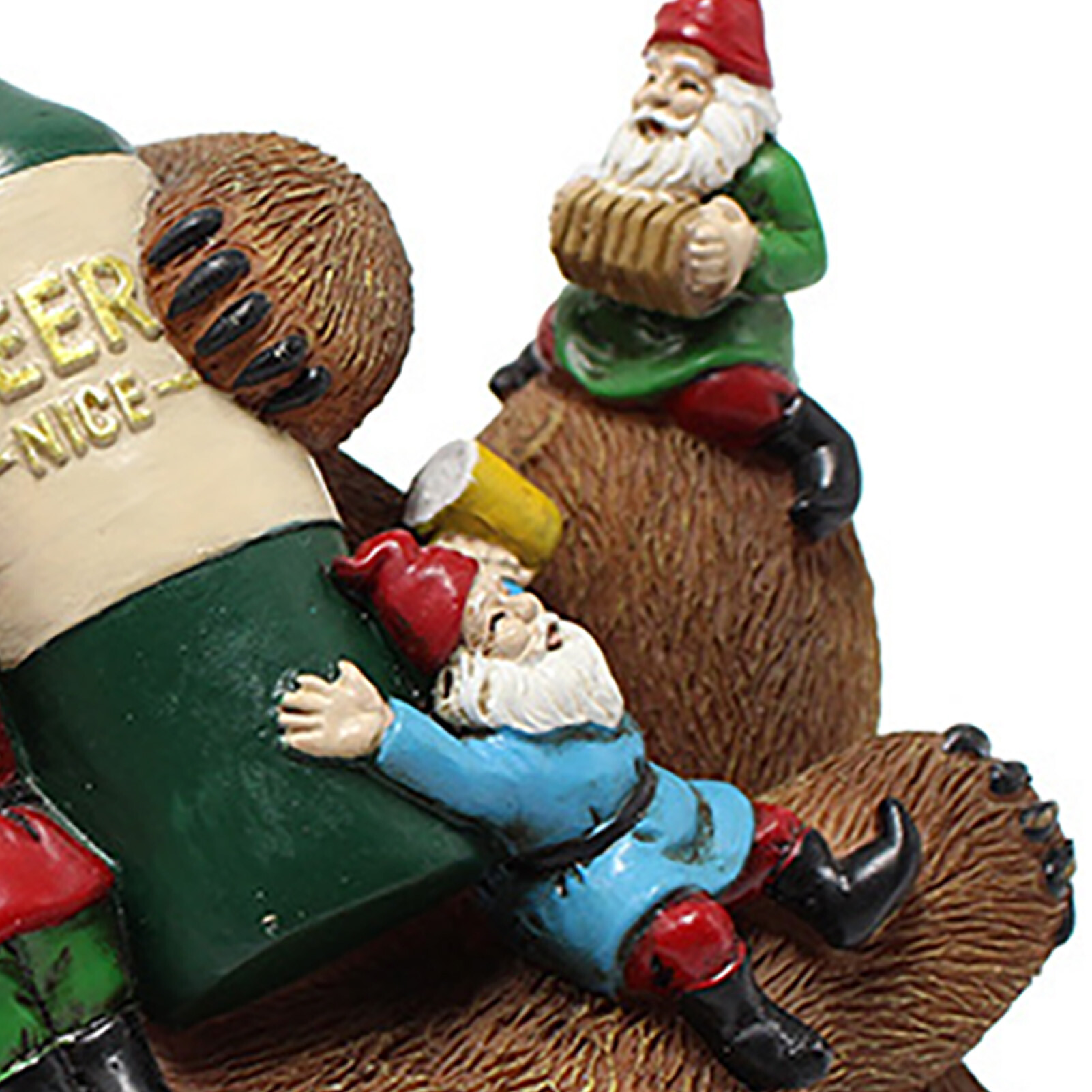 Statue d'ours en résine synthétique mangeant des gnomes, décoration de ...