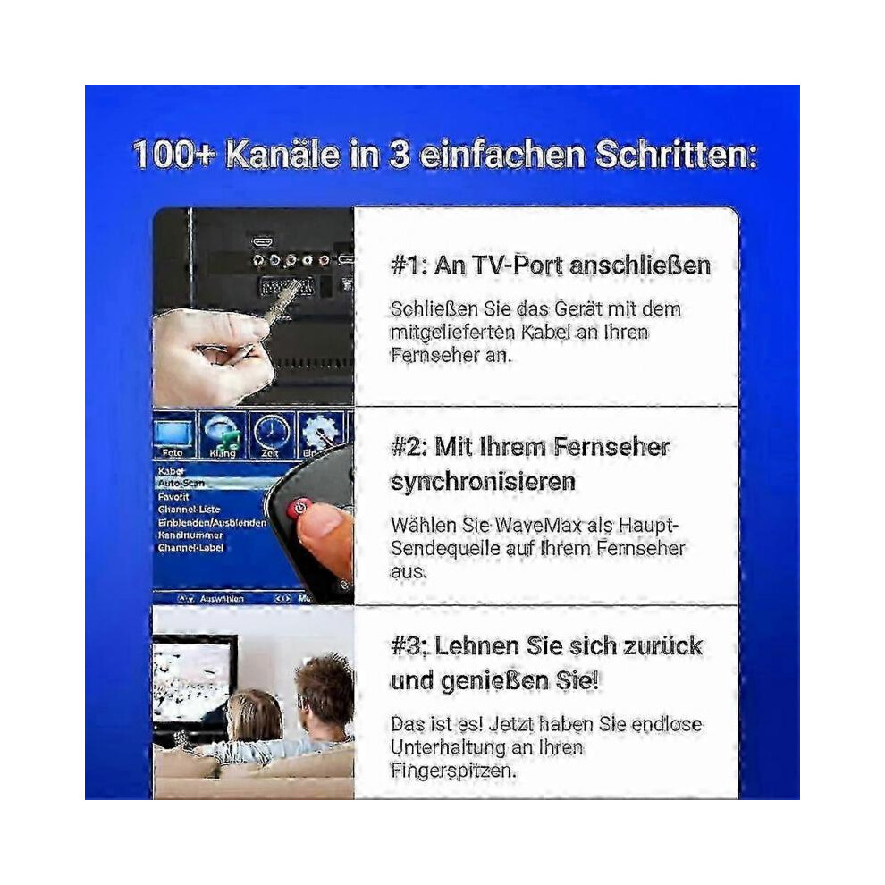 Festberg Hitenna, Wave Max Tv Antenna Hd 100 Channels, Plug And Play, 3m Cable, 50 Mile Edition ...