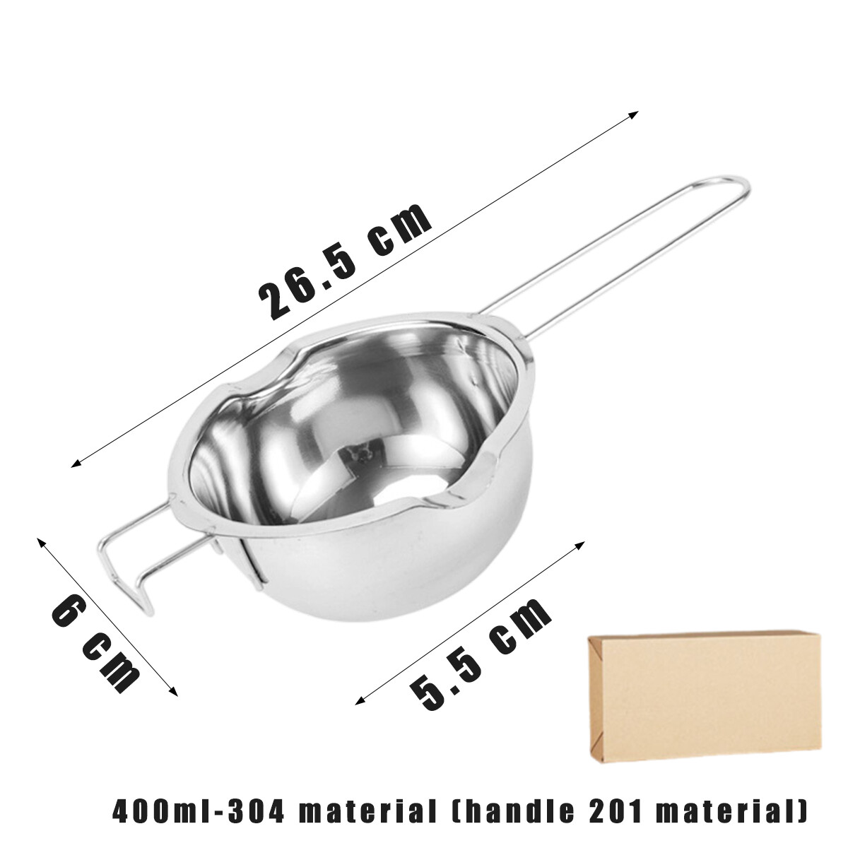 Bain-marie pour faire fondre le chocolat, casserole en acier inoxydable ...