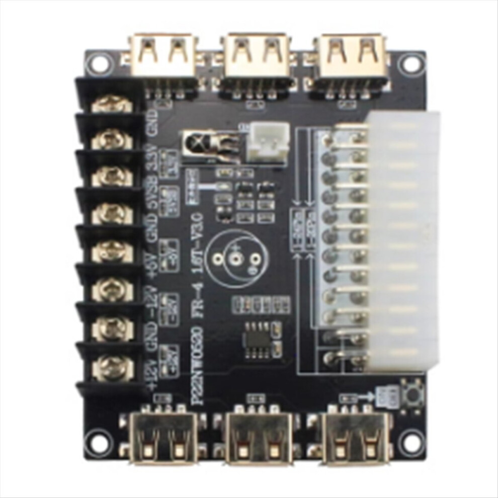 24 Pins ATX Power Supply Breakout Board and Acrylic Case Kit Module ...