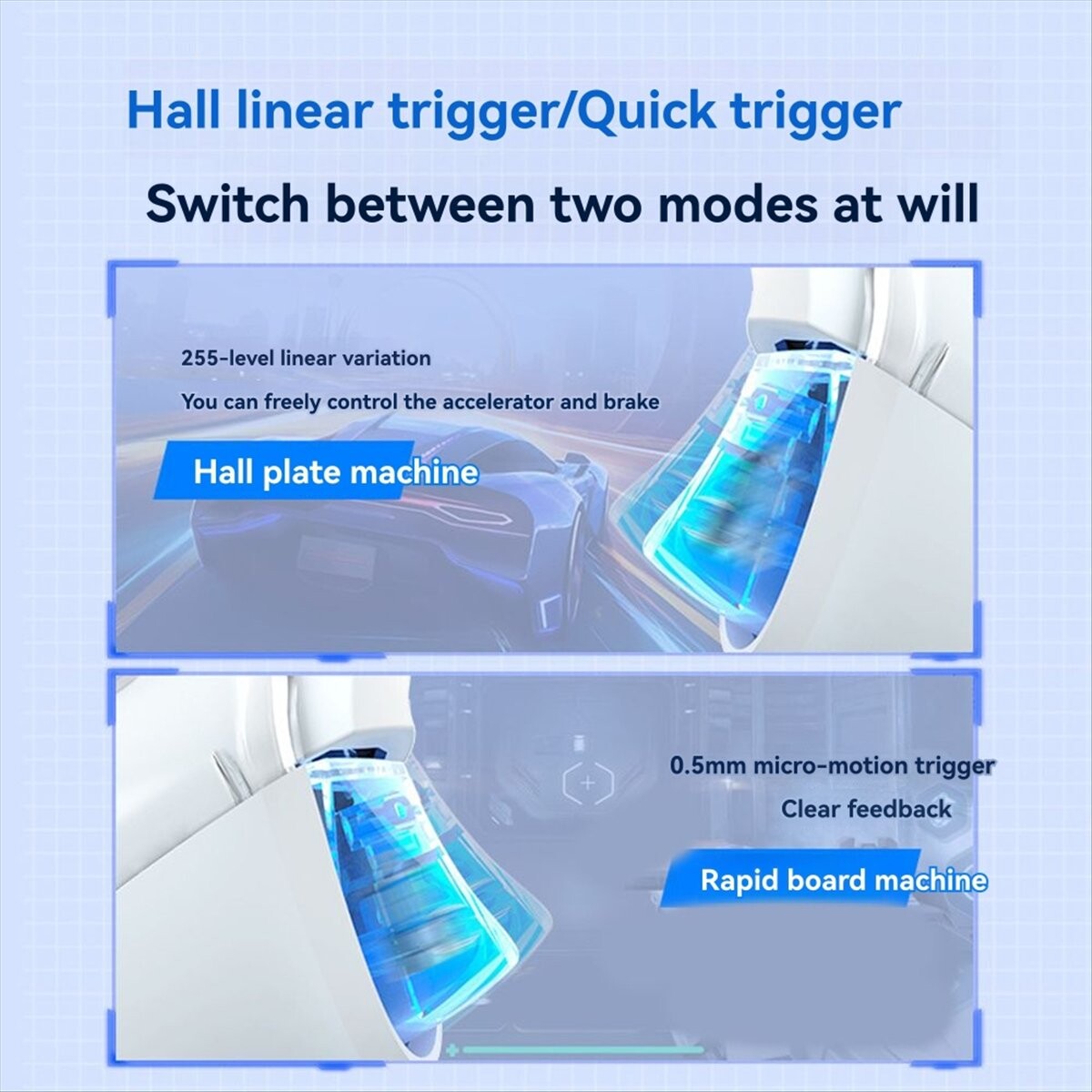 Wireless Bluetooth Game Controllers Tri Mode Gamepad Hall-Effect Linear ...