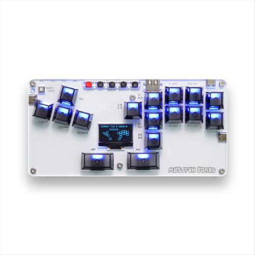 MustFun Controller Mini Leverless Arcade Stick Controller for PC ...