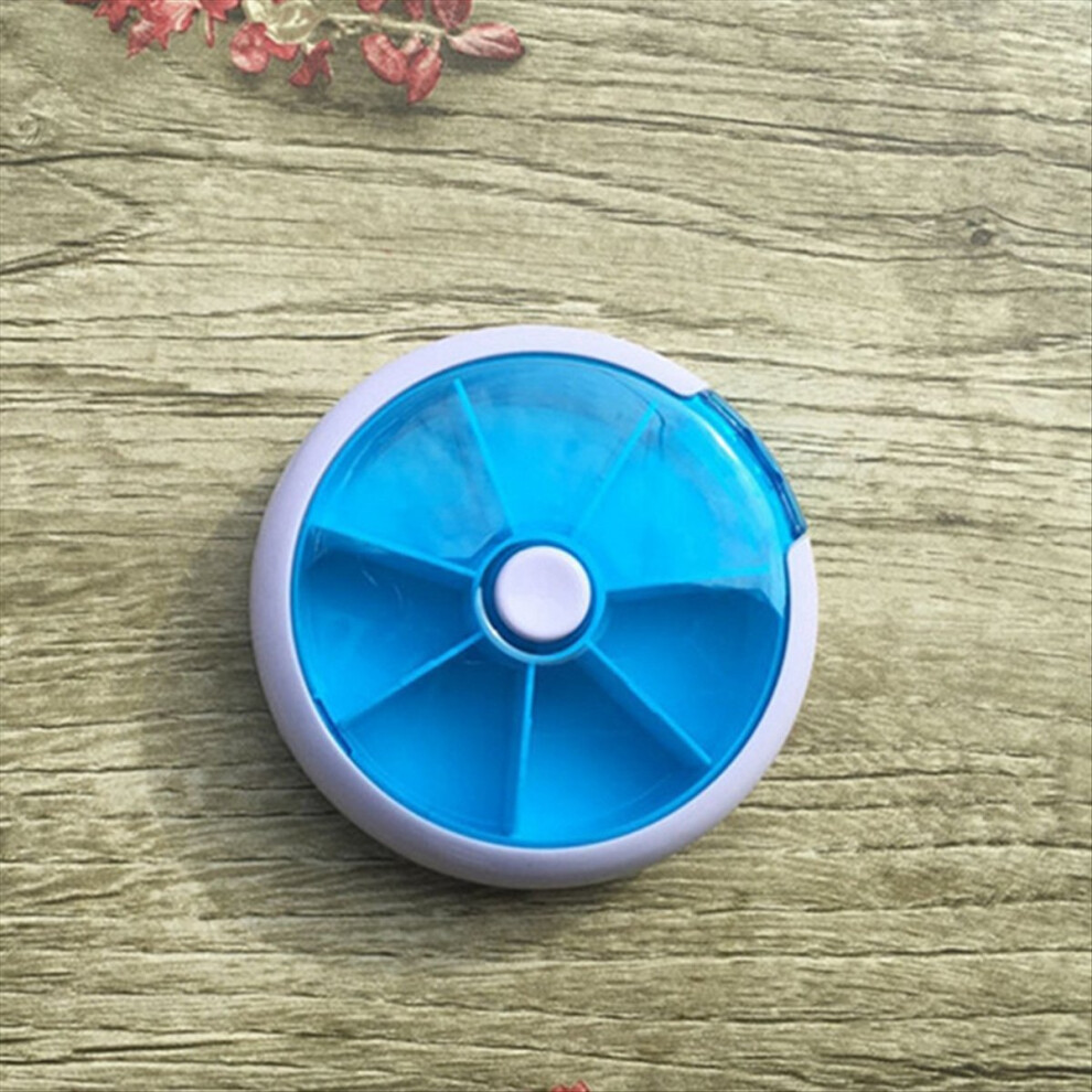 Pill Box, 7 Day Pill Dispenser, Round Pill Box, Mini 7 Day Circular ...