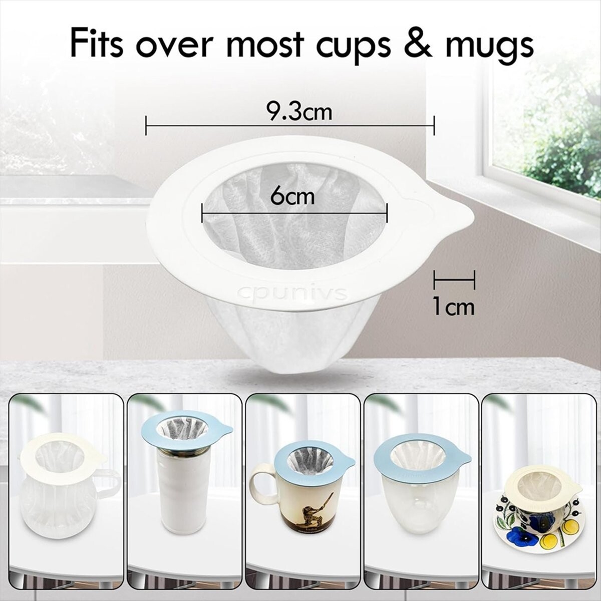 50 filtros de café portátiles, reutilizables, no tejidos, para ...