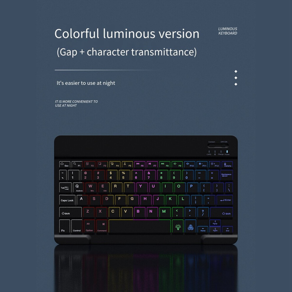 10inch Backlit Keyboard Bluetooth Protable Mini Mute Keyboard for Cell ...