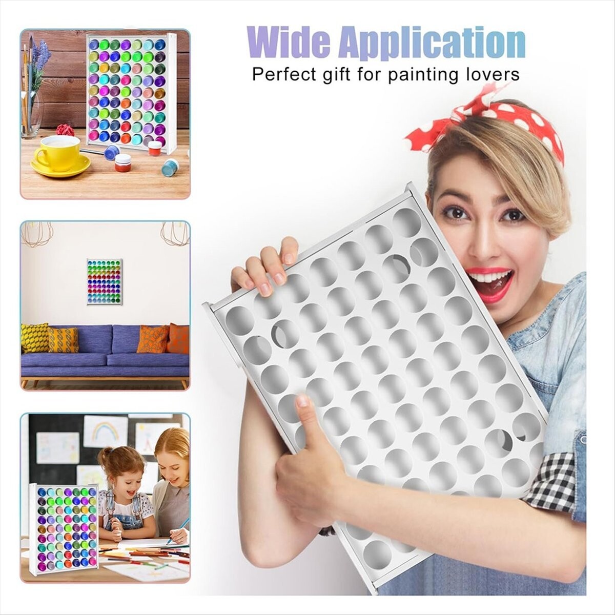 Organisateur de peinture, 63 emplacements pour peinture acrylique ...
