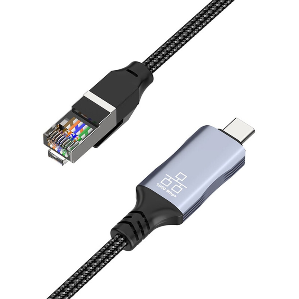 USB Type C to RJ45 Ethernet Adapter 1000Mbps Gigabit Network Cable USB ...
