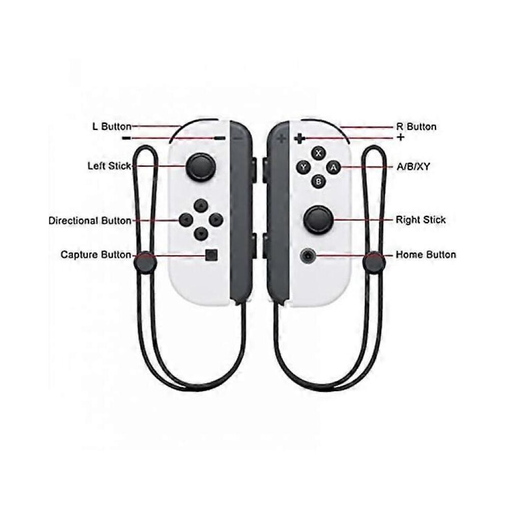 For Joypad (L/R) for Nintendo Switch controller - Left and Right Wireless Controller with Wrist ...