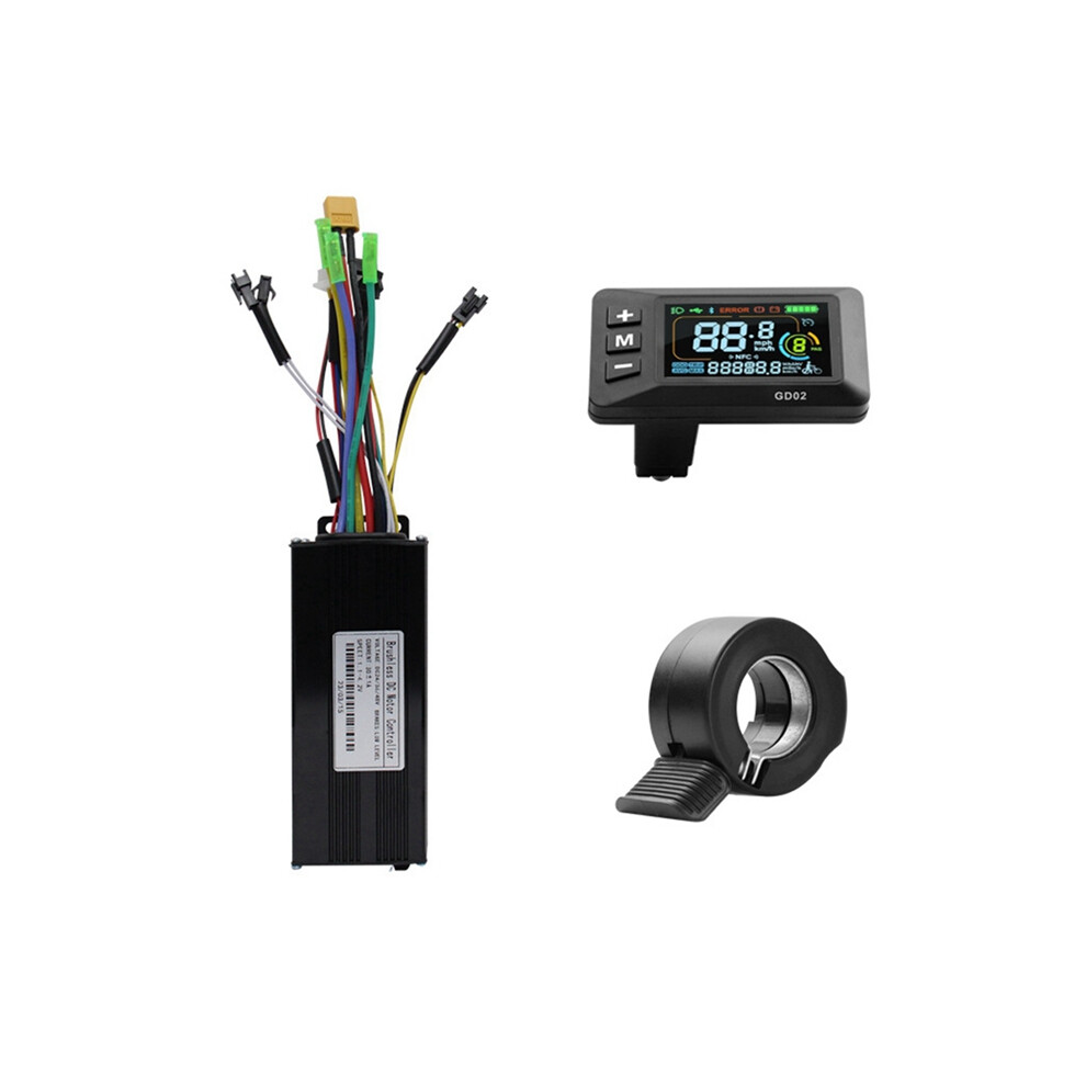 24V 36V 48V 30A Bürstenloser Controller GD02 Meter LCD-Display + 130X Gasgriff-Kit für ...