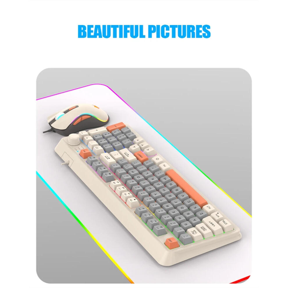 K820 USB Wired Game Keyboard Mouse Set Illuminated Desktop/Laptop Home ...