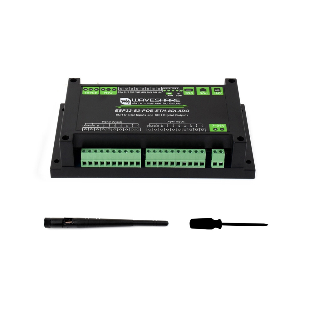 ESP32-S3 Industrial 8-Channel Controller Onboard PoE Module with WiFi ...