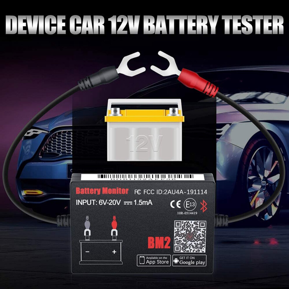 Bluetooth BM2 12V Battery Monitor Car Analyzer Test Diagnostic Tool for ...