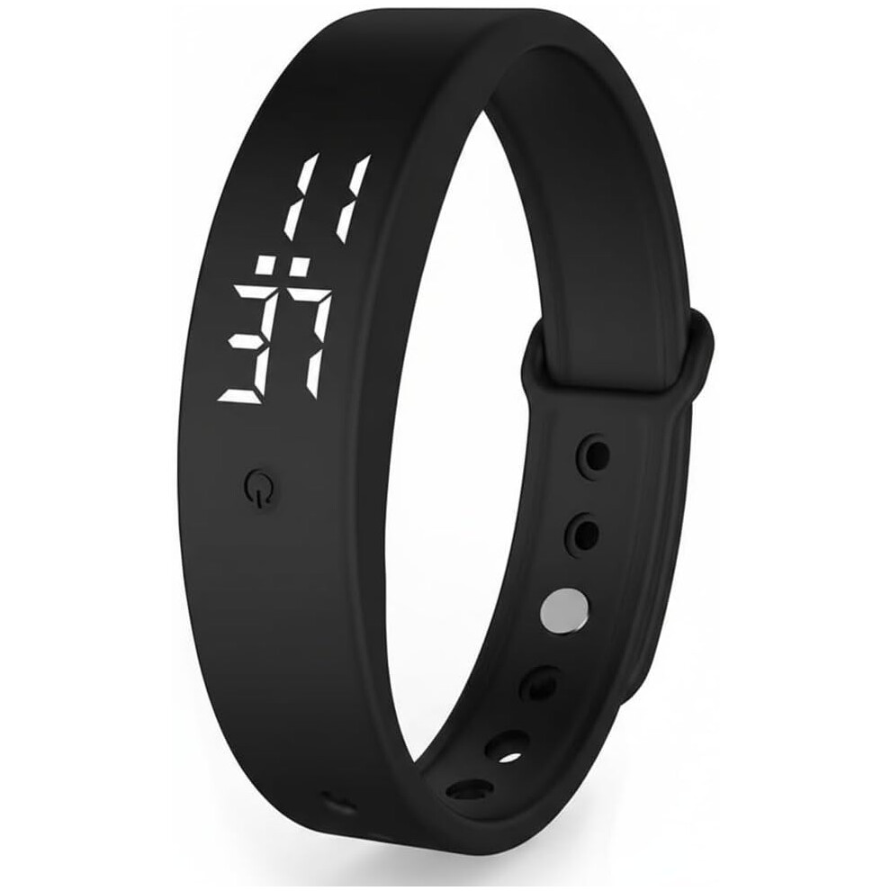 Vibrating Alarm Wristband Clock for Heavy Sleep - Silent Wrist Shock ...