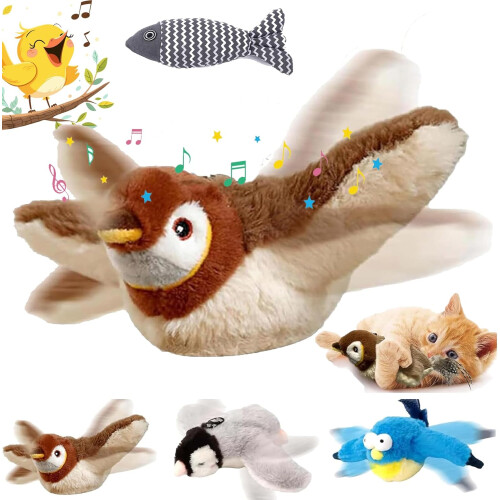 Oiseau gazouillant et battant amélioré 2026, jouet interactif, oiseau ...