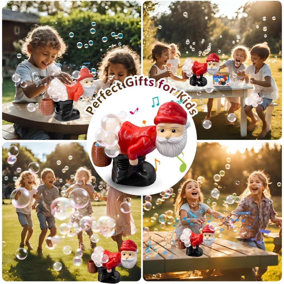 Santa Bubble Blower Automatic Machine with Music Lights - Funny Santa ...