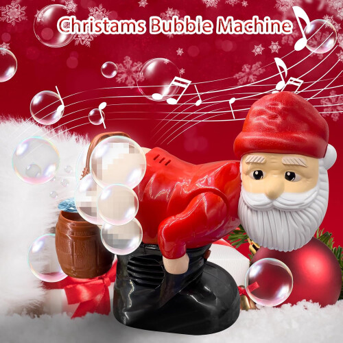 Santa Bubble Blower Automatic Machine with Music Lights - Funny Santa ...