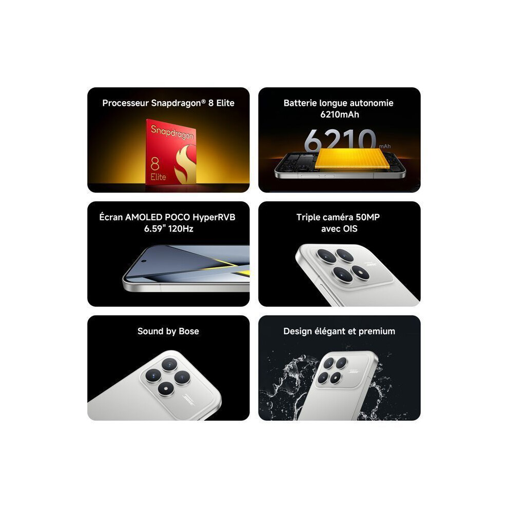 POCO F8 Pro Blau 12 GO + 512 GO - Snapdragon 8 Elite der Spitzenklasse ...